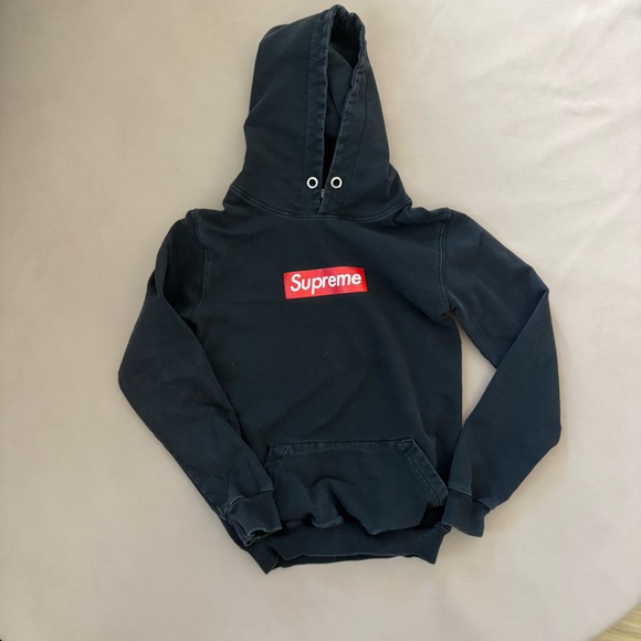CIP | Shirts & Tops | Black Pull Over Hoodie With Supreme Logo | Poshmark